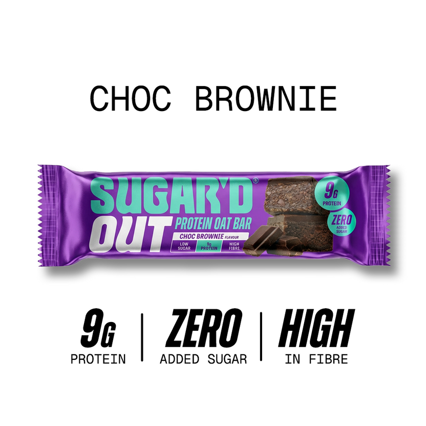 Choc Brownie Protein + Fibre Oat Bar (15 x 62g) – Sugardout